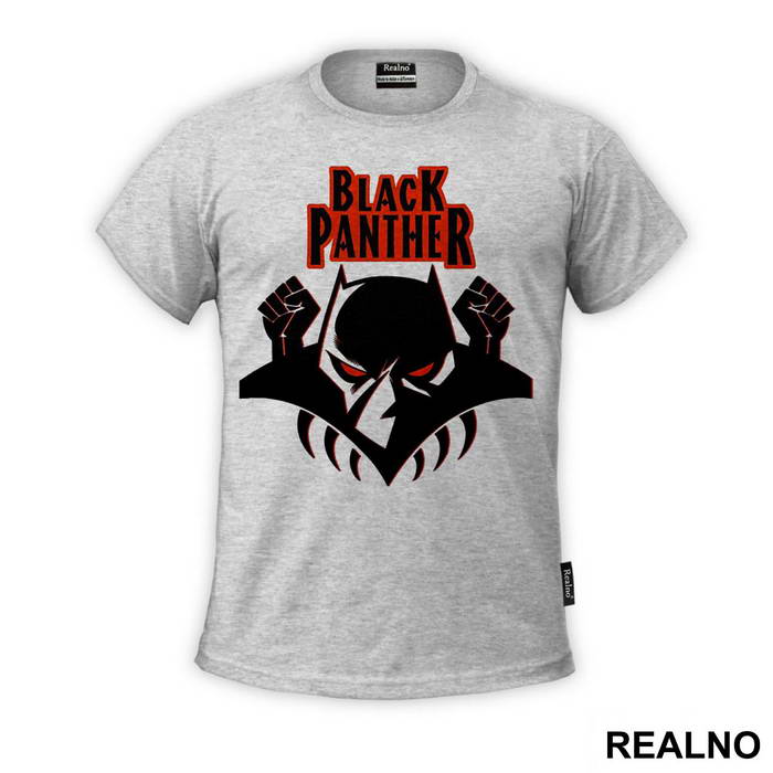 BLACK AND RED LOGO - BLACK PANTHER - MAJICA