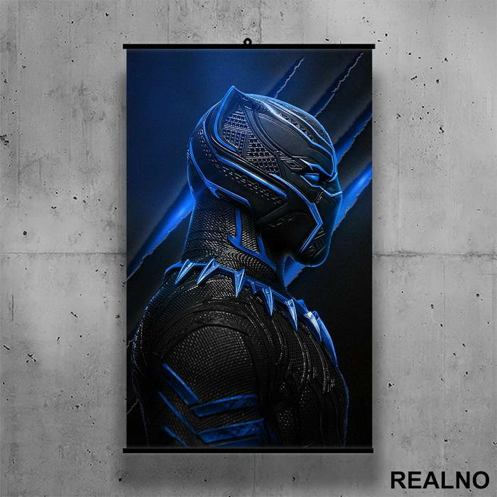 BLUE - BLACK PANTHER - POSTER SA NOSAČEM