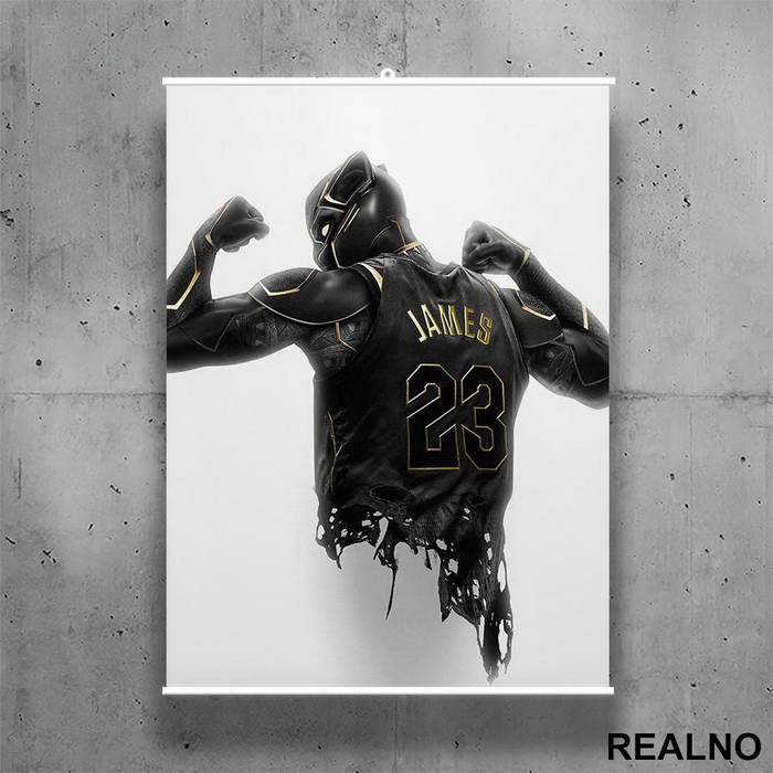 KING JAMES - BLACK PANTHER - POSTER SA NOSAČEM