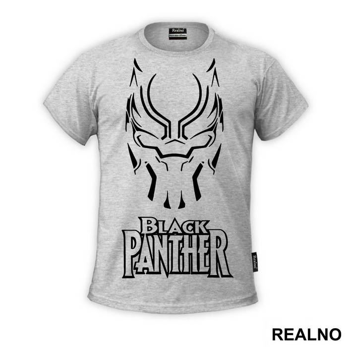 MASK AND LOGO - BLACK PANTHER - MAJICA