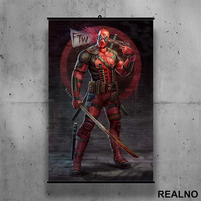 BRAIN SPLASH - DEADPOOL - POSTER SA NOSAČEM