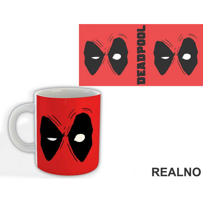 EYES AND RED BACKGROUND - DEADPOOL - ŠOLJA