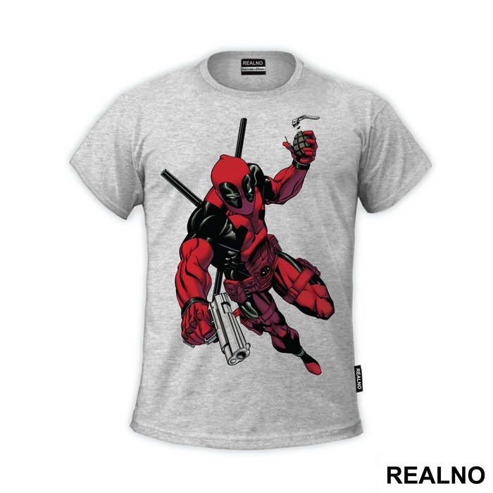 HOLDING A GRENADE - DEADPOOL - MAJICA