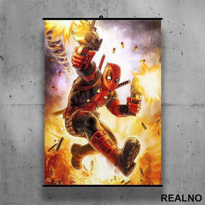 IN ACTION - DEADPOOL - POSTER SA NOSAČEM