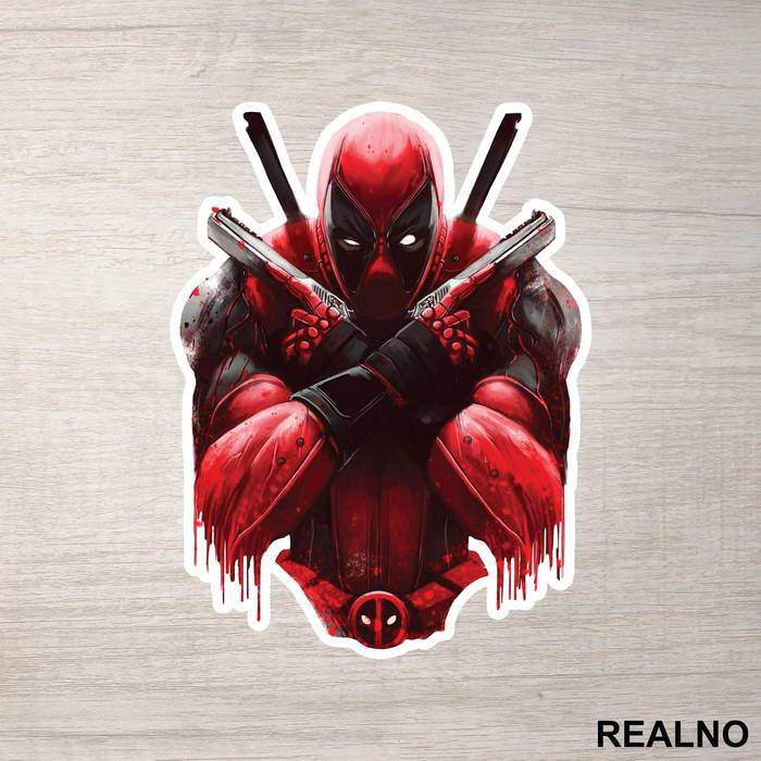 WITH GREAT POWER COMES GREAT MERCHANDISING OPPORTUNITY - DEADPOOL - NALEPNICA