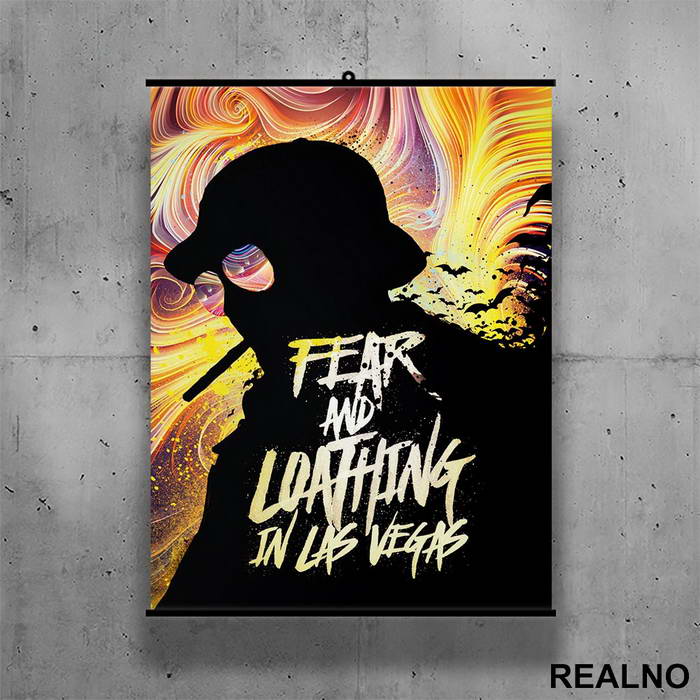 BLACK SILHOUETTE - FEAR AND LOATHING IN LAS VEGAS - POSTER SA NOSAČEM