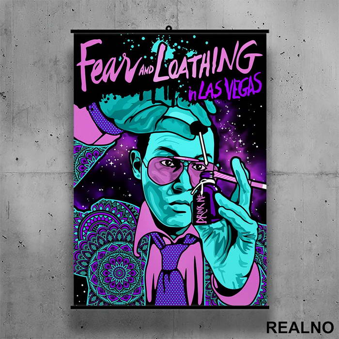 BLUE - FEAR AND LOATHING IN LAS VEGAS - POSTER SA NOSAČEM