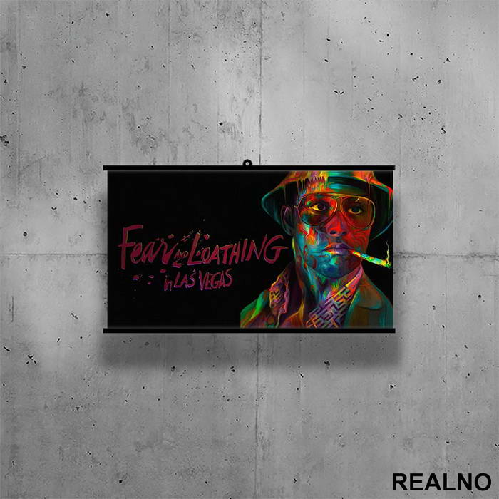 MELTED COLORS - FEAR AND LOATHING IN LAS VEGAS - POSTER SA NOSAČEM