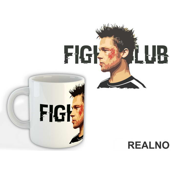 TYLER DURDEN AND LOGO - FIGHT CLUB - ŠOLJA