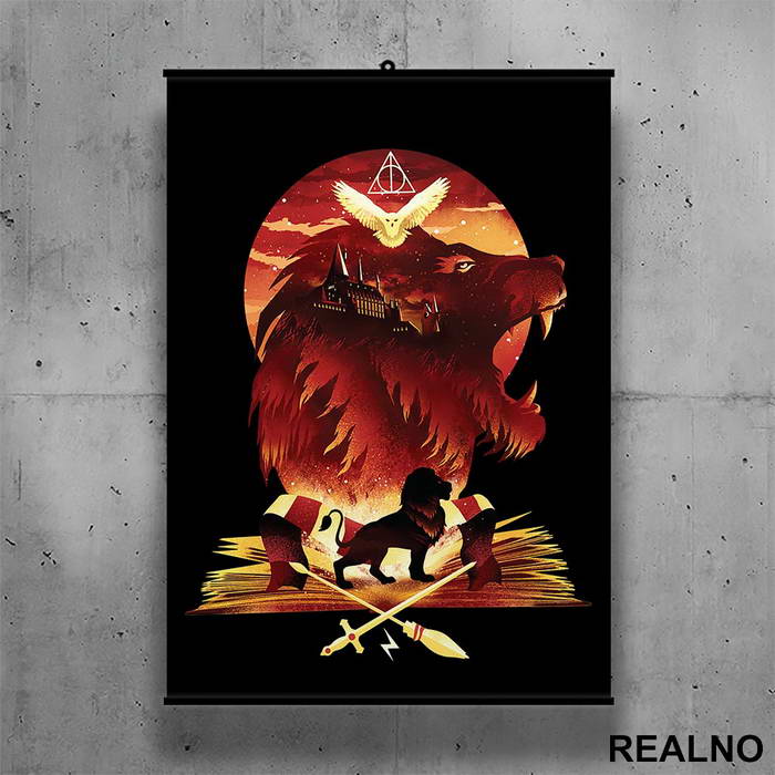 BOOK OF GRYFFINDOR - HARRY POTTER - POSTER SA NOSAČEM