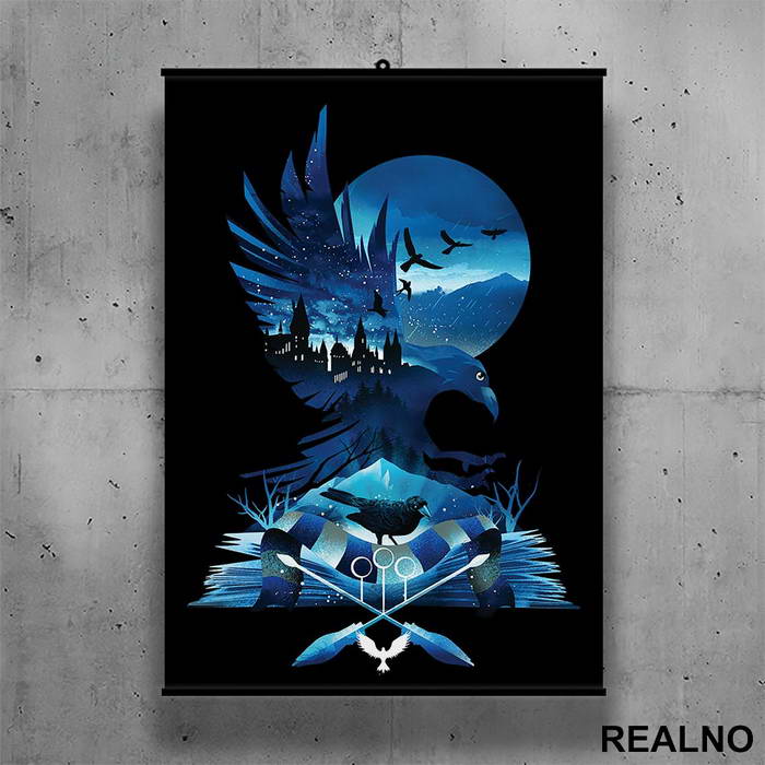 BOOK OF RAVENCLAW - HARRY POTTER - POSTER SA NOSAČEM