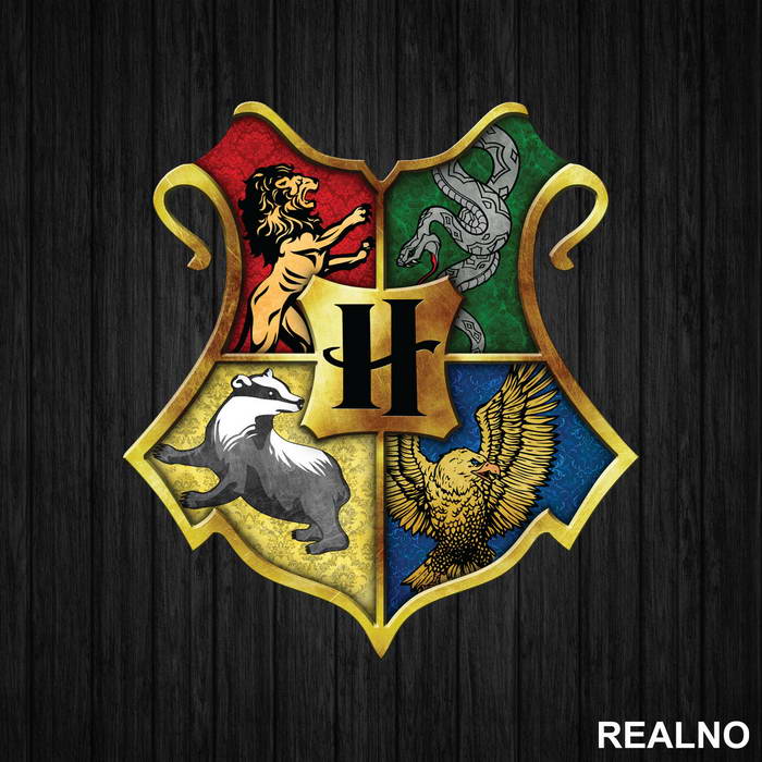 HOUSES OF HOGWARTS - HARRY POTTER - NALEPNICA