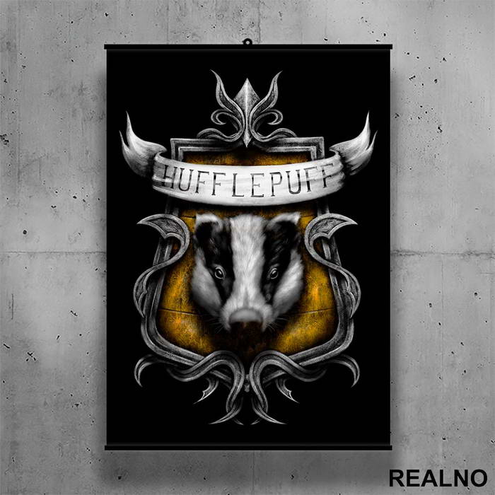 HUFFLEPUFF YELLOW CREST - HARRY POTTER - POSTER SA NOSAČEM