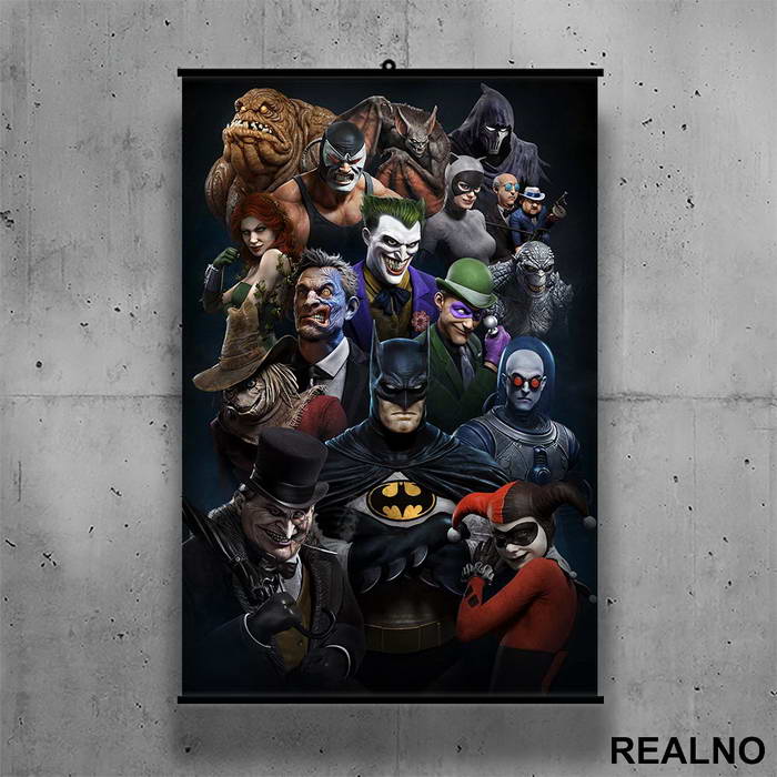 VILLAINS - BATMAN - POSTER SA NOSAČEM