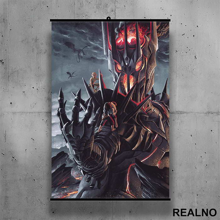 CLIMBING SAURON - LORD OF THE RINGS - LOTR - POSTER SA NOSAČEM