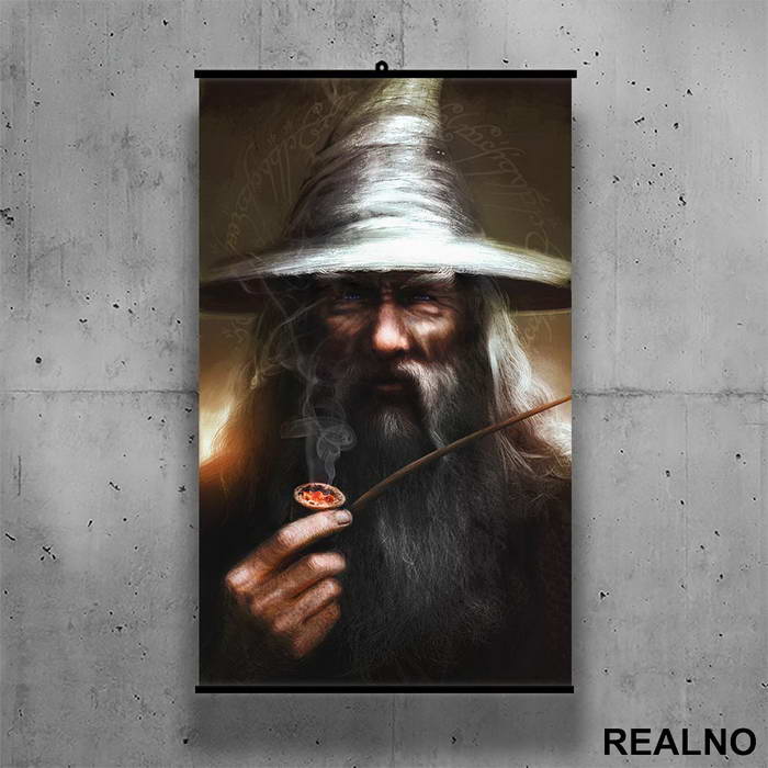 GANDALF - PENCIL DRAWING - LORD OF THE RINGS - LOTR - POSTER SA NOSAČEM