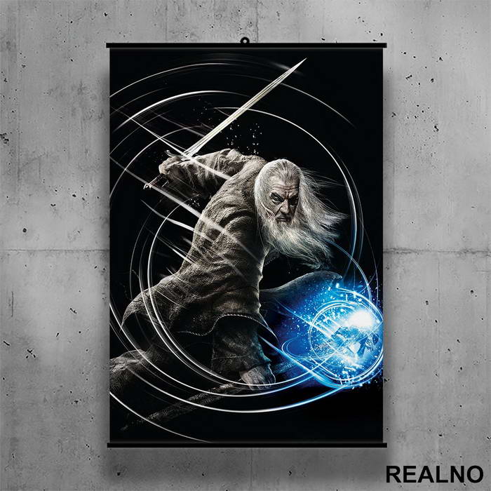 GANDALF - VORTEX - LORD OF THE RINGS - LOTR - POSTER SA NOSAČEM