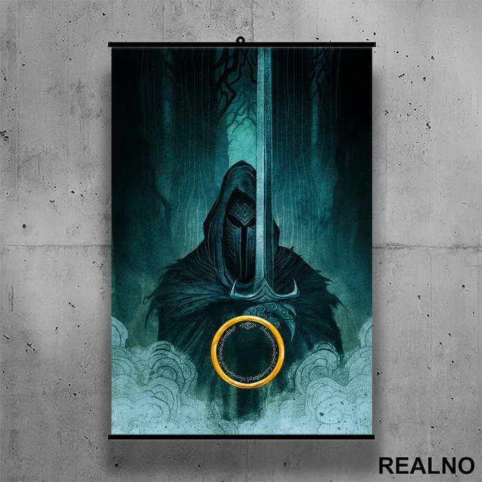 RING AND SWORD - LORD OF THE RINGS - LOTR - POSTER SA NOSAČEM