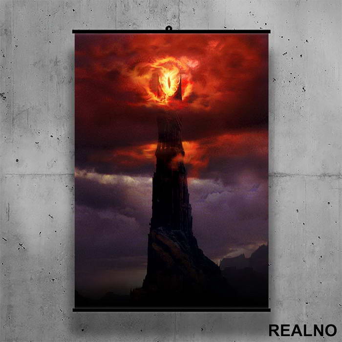 SAURON TOWER - LORD OF THE RINGS - LOTR - POSTER SA NOSAČEM