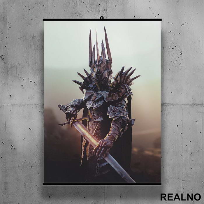 SAURON WITH SWORD - LORD OF THE RINGS - LOTR - POSTER SA NOSAČEM