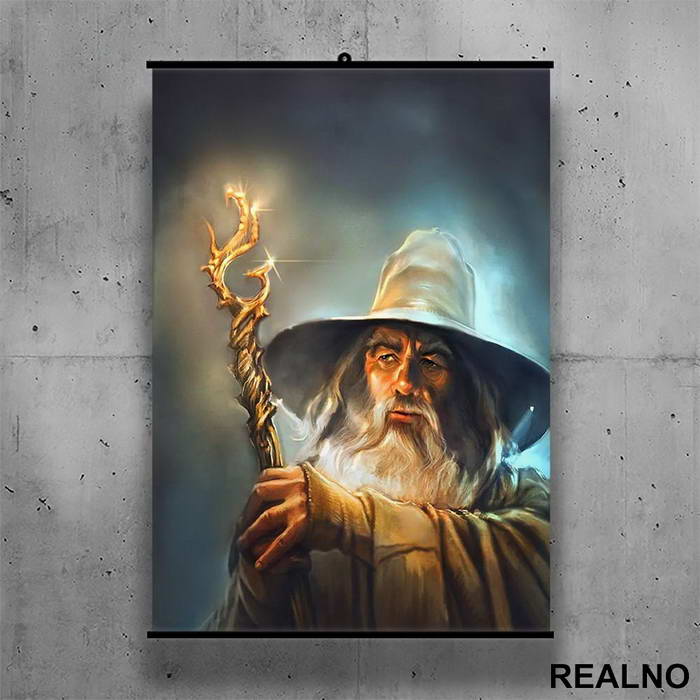 STAFF OF GANDALF - LORD OF THE RINGS - LOTR - POSTER SA NOSAČEM