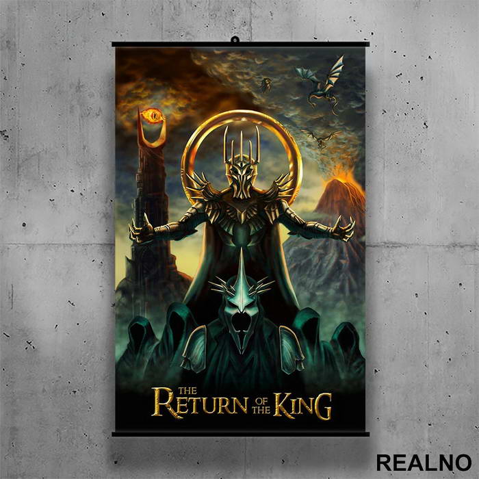 THE RETURN OF THE KING - LORD OF THE RINGS - LOTR - POSTER SA NOSAČEM