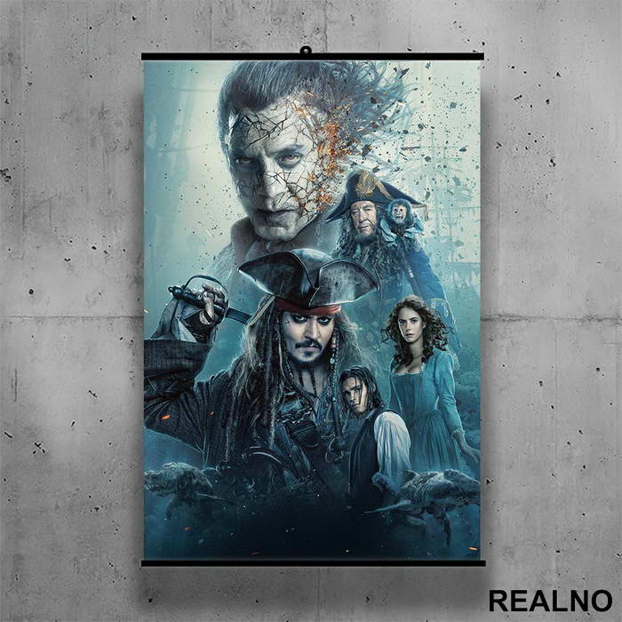 BLUE PICTURE - PIRATES OF THE CARIBBEAN - POSTER SA NOSAČEM