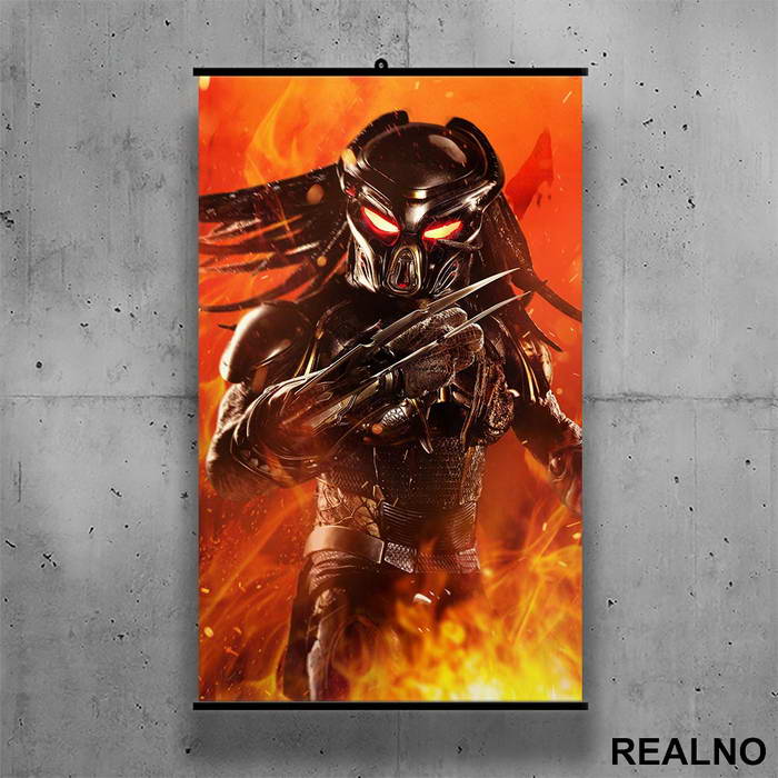 FIRE - PREDATOR - POSTER SA NOSAČEM