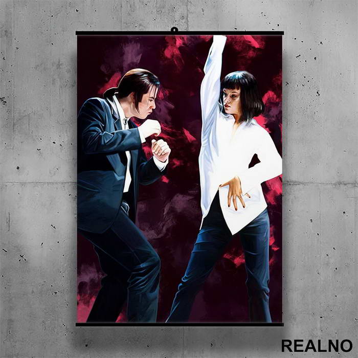 DANCING - VINCENT AND MIA - PULP FICTION - POSTER SA NOSAČEM