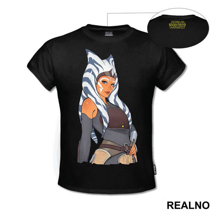 AHSOKA TANO CARTOON DRAWING - MANDALORIAN - STAR WARS - MAJICA