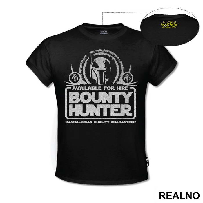 AVAILABLE FOR HIRE - BOUNTY HUNTER - MANDALORIAN - STAR WARS - MAJICA