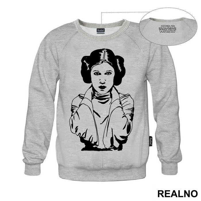 BLACK OUTLINE - PRINCESS LEIA - STAR WARS - DUKS