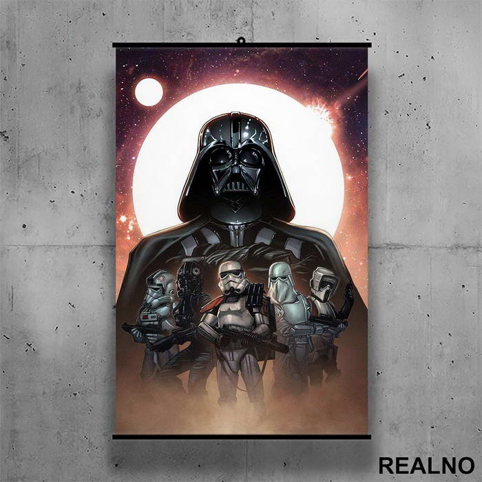 DARTH VADER AND STORMTROOPERS - STAR WARS - POSTER SA NOSAČEM