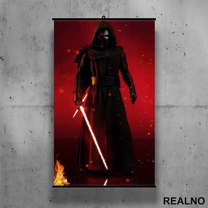 KYLO REN AND LIGHTSABER - STAR WARS - POSTER SA NOSAČEM