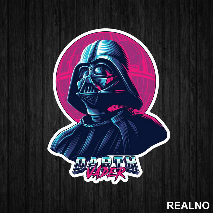 PURPLE DEATH STAR - DARTH VADER - STAR WARS - NALEPNICA