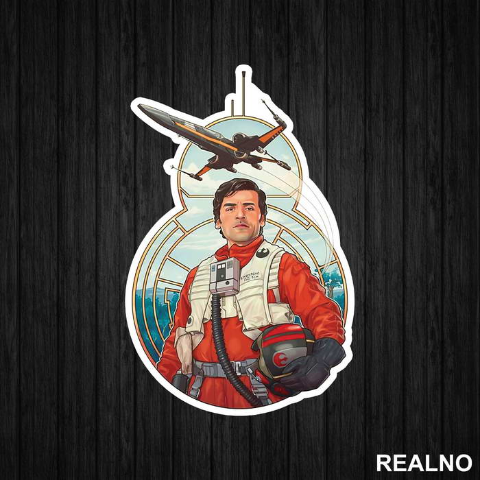 REBEL PILOT STANDING PROUD - STAR WARS - NALEPNICA