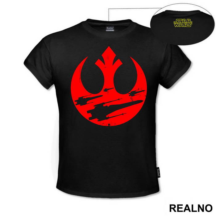 RED REBEL ALLIANCE - STARSHIPS - STAR WARS - MAJICA