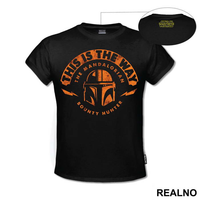 THE BOUNTY HUNTER - THIS IS THE WAY - ORANGE - MANDALORIAN - STAR WARS - MAJICA