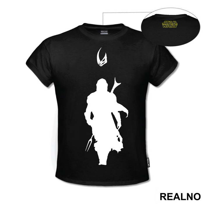 WALKING SILHOUETTE - MANDALORIAN - STAR WARS - MAJICA