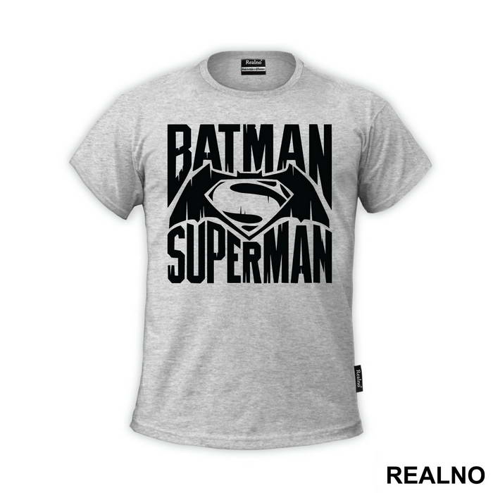 BATMAN VS TEXT LOGO - SUPERMAN - MAJICA