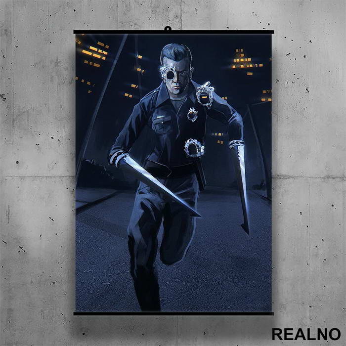 T-1000 - TERMINATOR - POSTER SA NOSAČEM