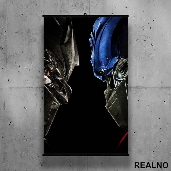 AUTOBOT VS DECEPTICON - TRANSFORMERS - POSTER SA NOSAČEM