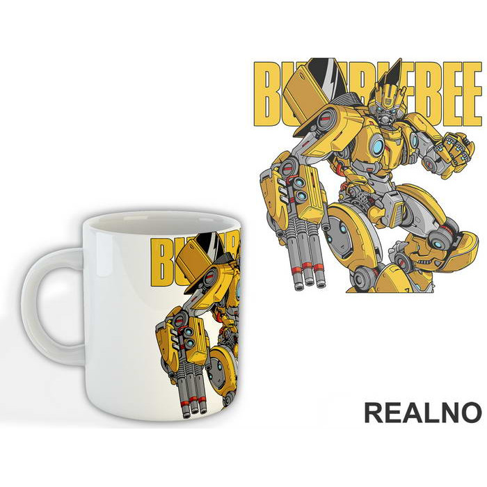 BUMBLEBEE AND HIS MACHINE GUN - TRANSFORMERS - ŠOLJA