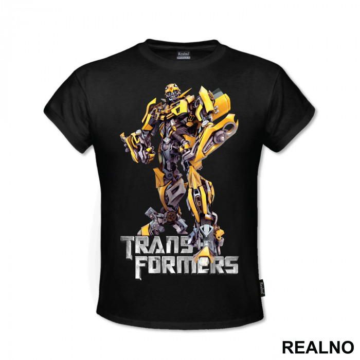 BUMBLEBEE AND METALLIC LOGO - TRANSFORMERS - MAJICA