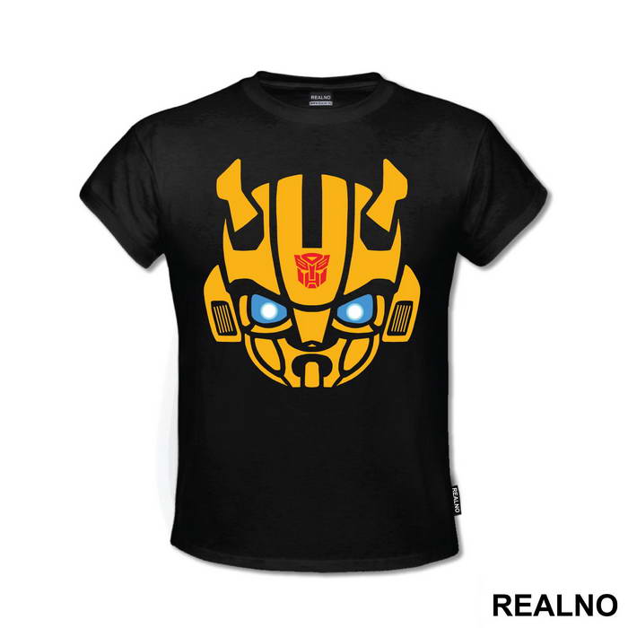 BUMBLEBEE HEAD WITH BLUE EYES - TRANSFORMERS - MAJICA