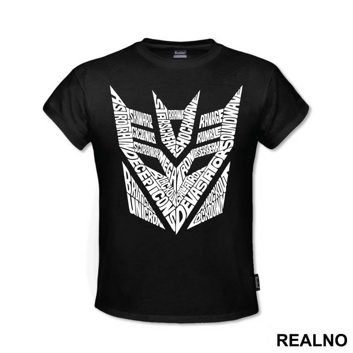 DECEPTICON LOGO TEXT - TRANSFORMERS - MAJICA