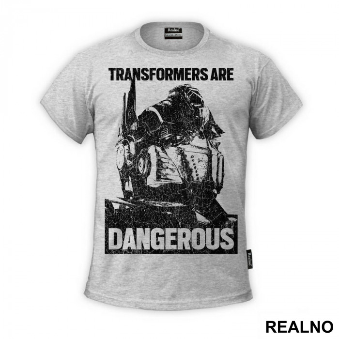 OPTIMUS PRIME - BLACK - AGE OF EXTINCTION - TRANSFORMERS ARE DANGEROUS - TRANSFORMERS - MAJICA