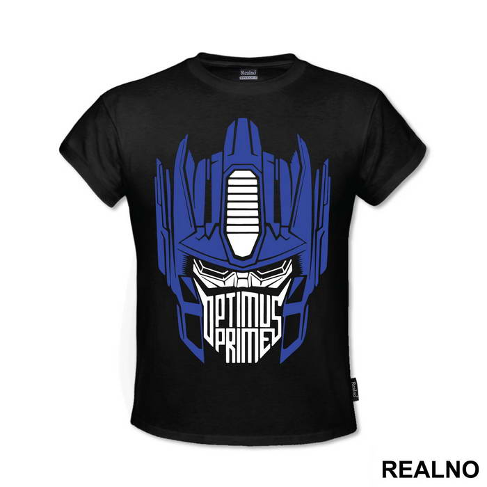 OPTIMUS PRIME HEAD TEXT - TRANSFORMERS - MAJICA