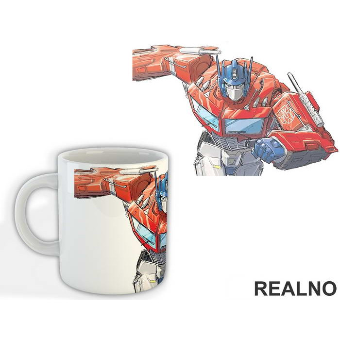 OPTIMUS PRIME IN ACTION - TRANSFORMERS - ŠOLJA