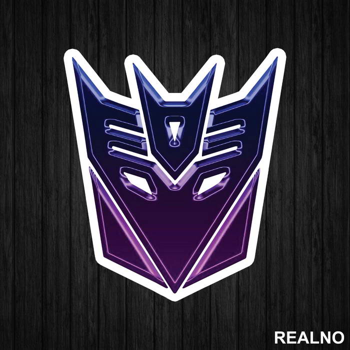 PURPLE METAL - DECEPTICON LOGO - TRANSFORMERS - NALEPNICA